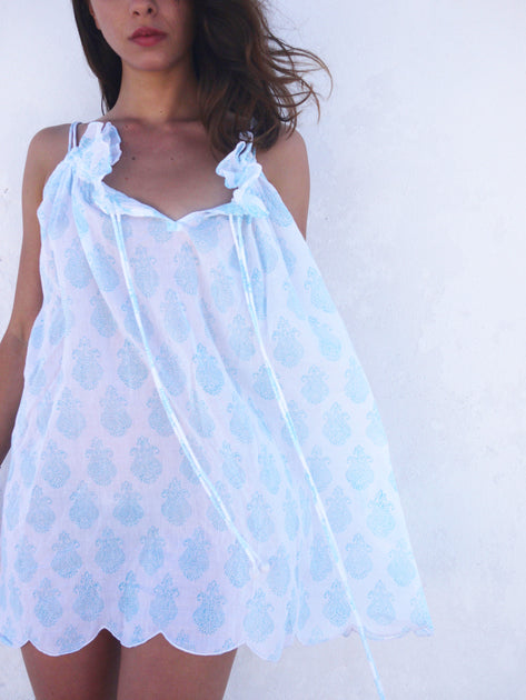Mini Náni Nighty in Paisley Seaglass – Buggy NYC